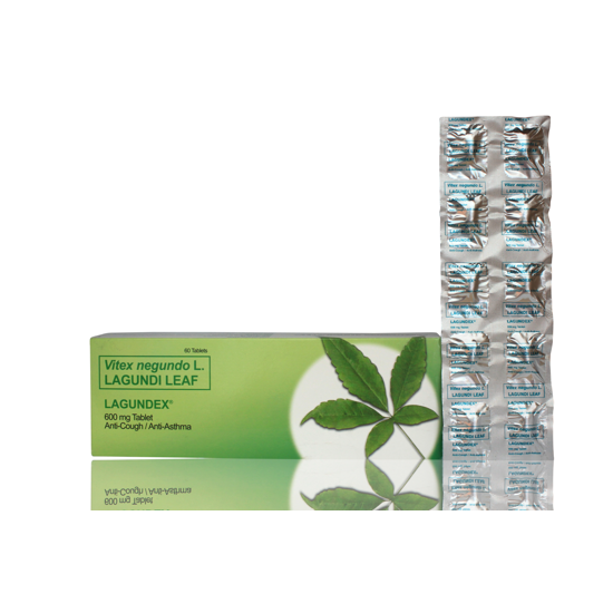 LAGUNDEX Vitex Negundo L. Lagundi Leaf 600mg Tablet 20's price in the ...